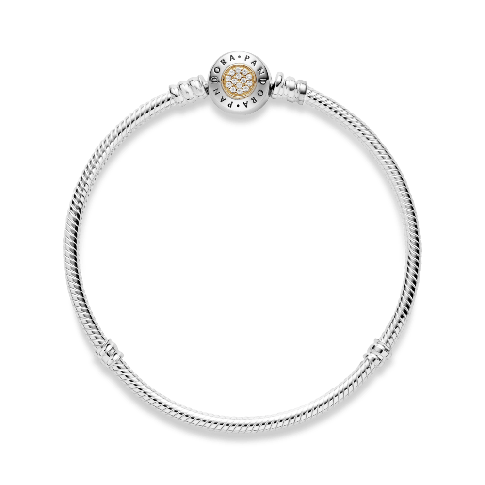 Brazalete Pandora Moments Cadena de Serpiente con Broche con Logotipo ...