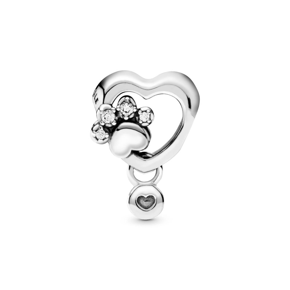 Charm Huellita y Corazón Resplandecientes|Pandora - Pandora™ PA Joyería ...