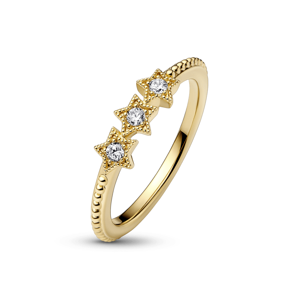 Anillo Estrella Celestial Recubrimiento en Oro de 14K|Pandora - Pandora ...