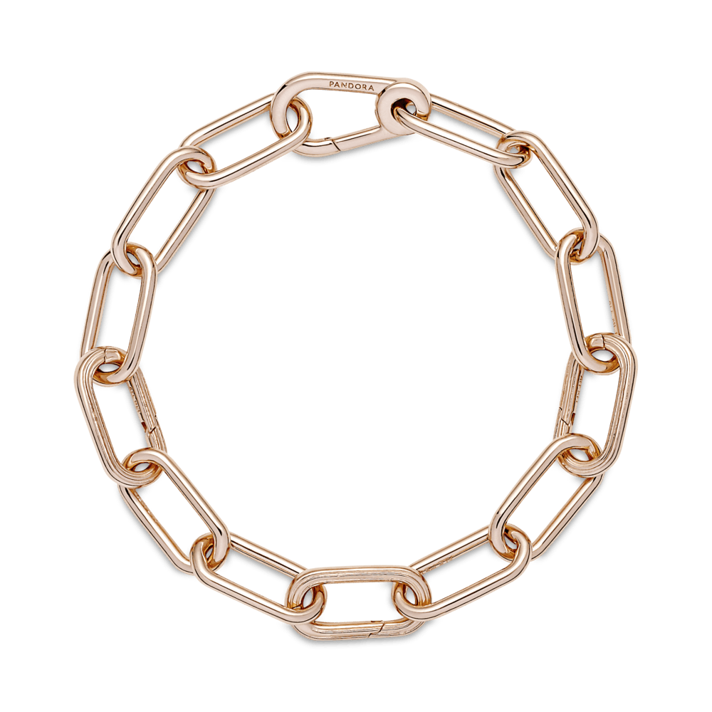 Brazalete de Cadena de Eslabones Pandora Me Recubrimiento en Oro Rosa ...