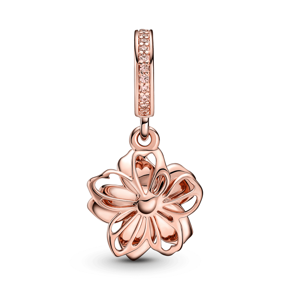 Charm Colgante Flor De Cerezo En Recubrimiento En Oro Rosa 14K|Pandora ...
