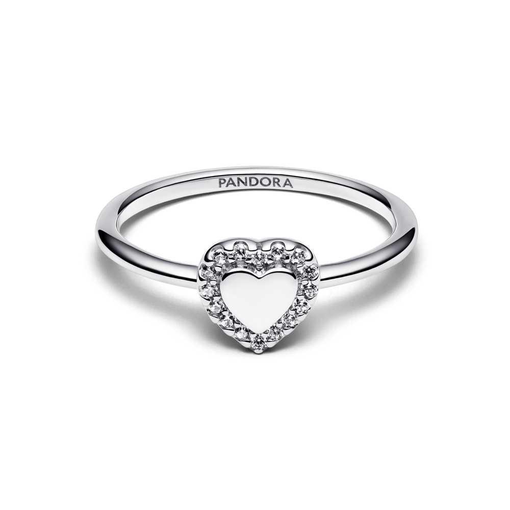 Anillo Halo y Corazón Plateado|Pandora - Pandora™ PA Joyería Oficial ...