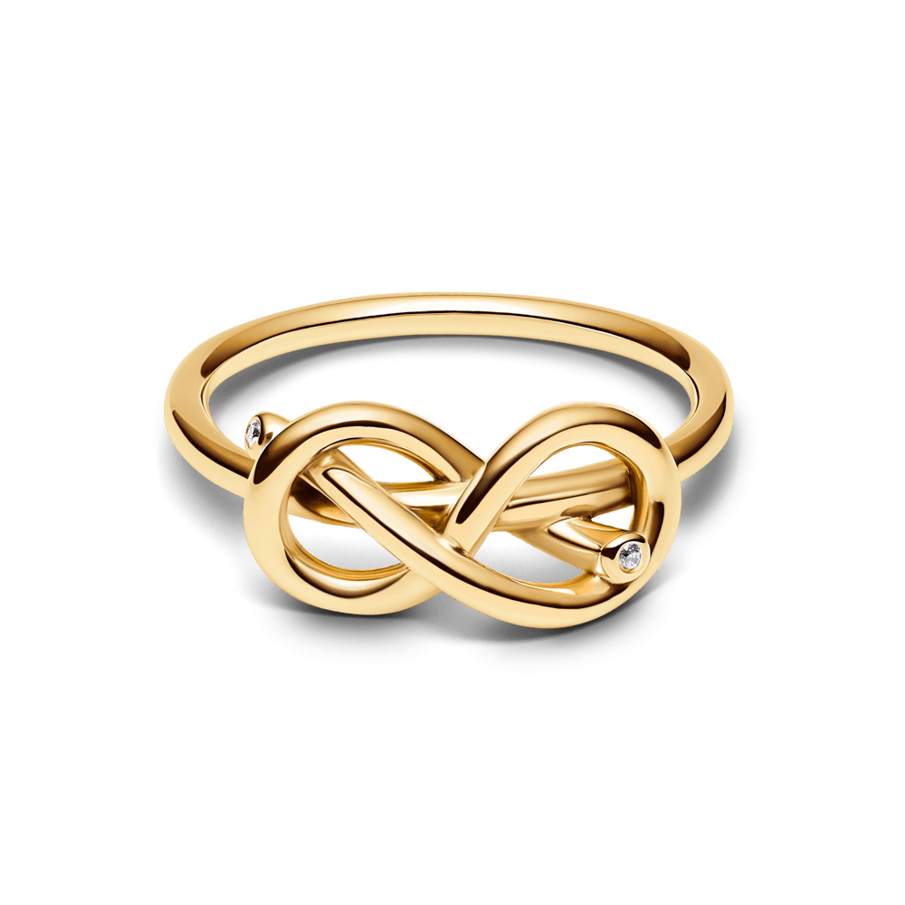 Anillo Nudo Infinito Dorado|Pandora - Pandora Panamá