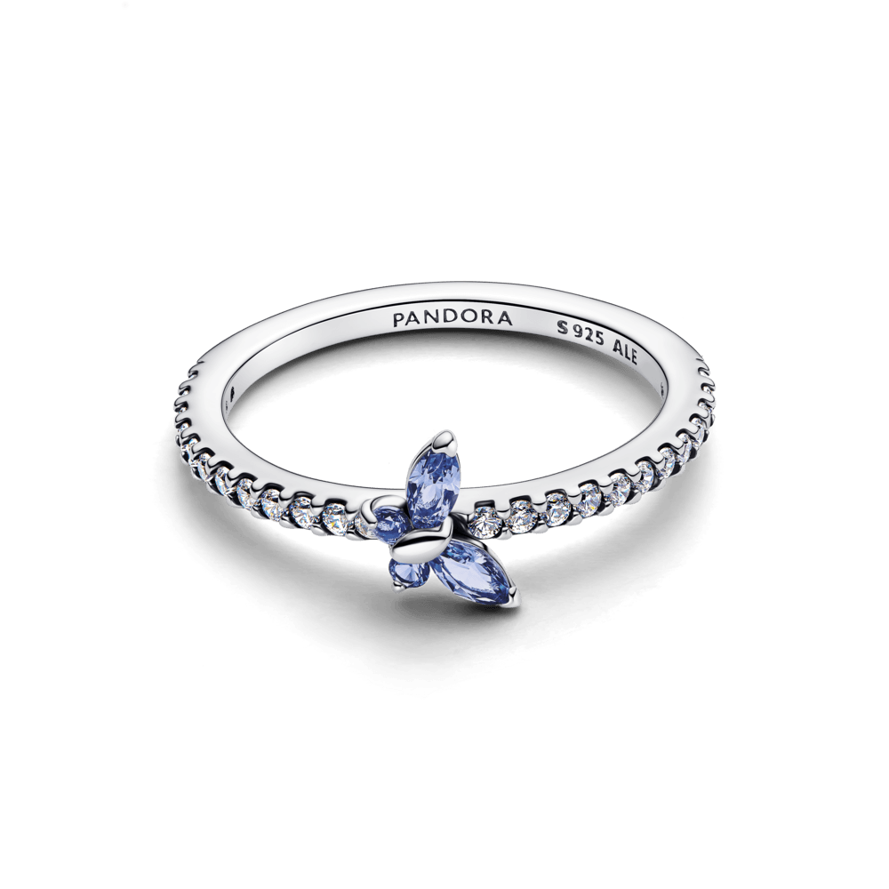 Anillo Mariposa Resplandeciente Azul|Pandora - Pandora™ PA Joyería Oficial