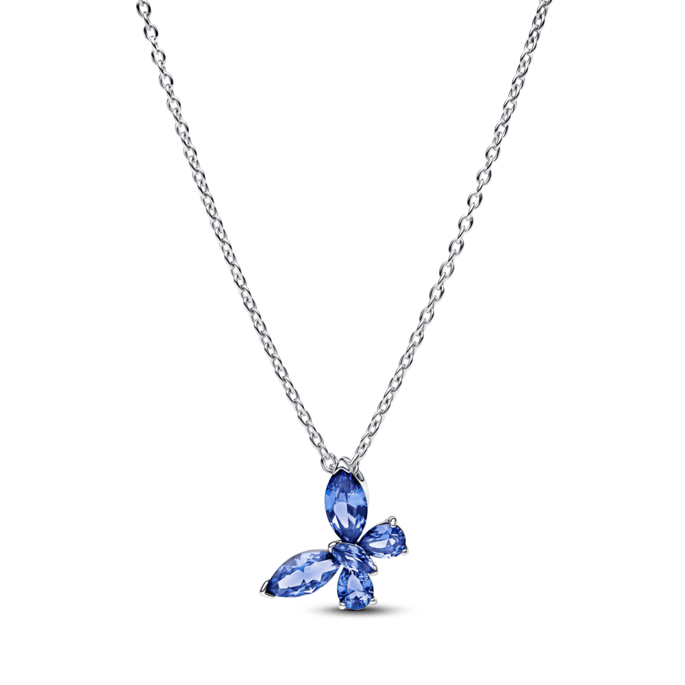 Collar con Colgante Mariposa Azul|Pandora - Pandora Panamá