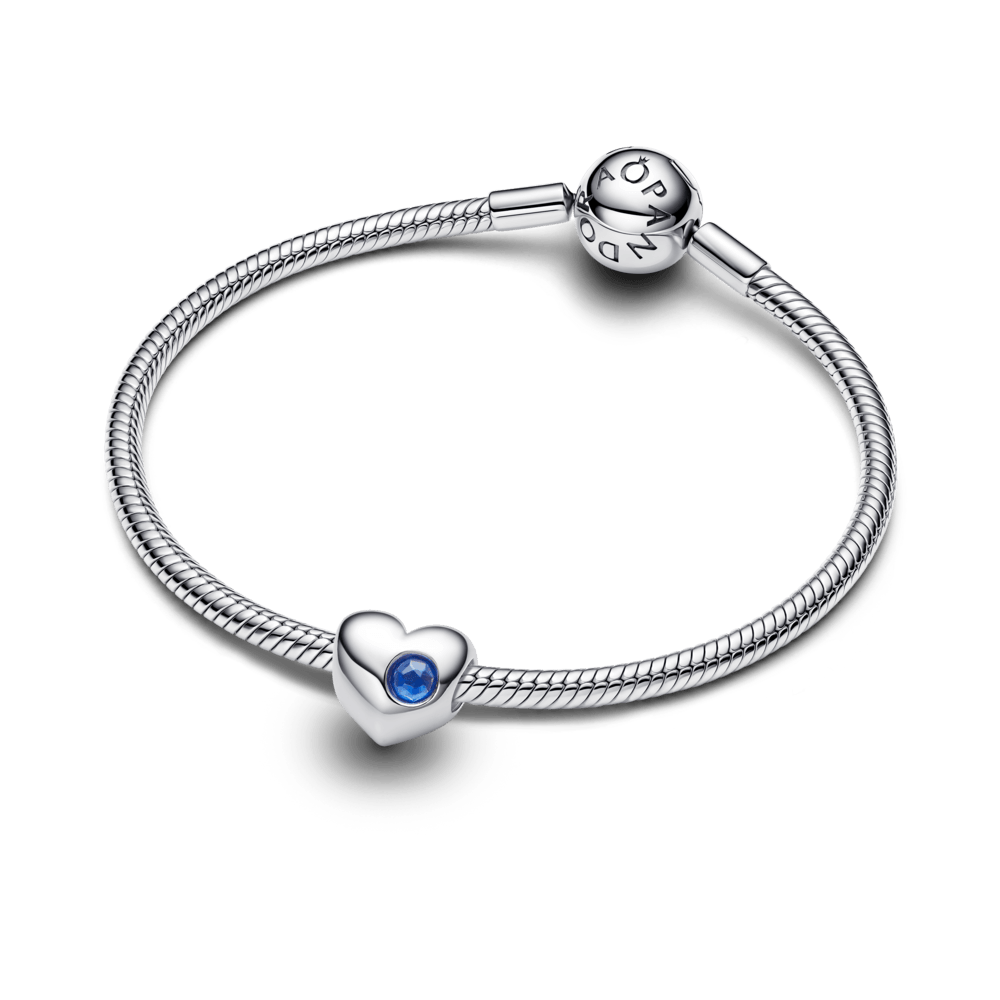 Charm Corazón con Piedra Azul Grabable|Pandora - Pandora™ PA Joyería ...